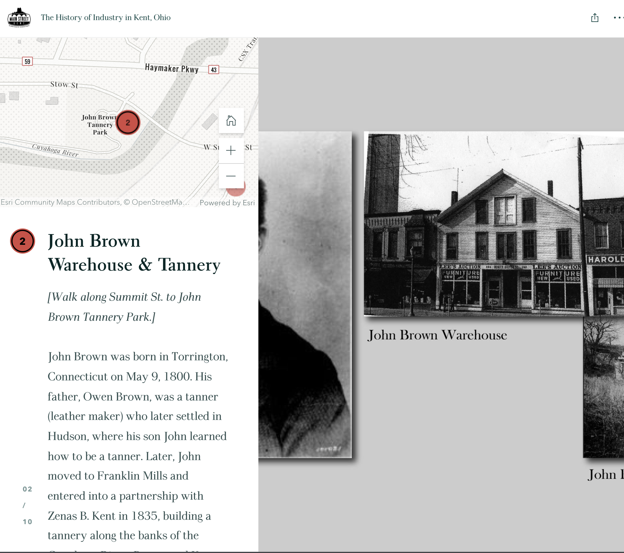 Downtown Kent walking tours – Community Geography Collaboratory
